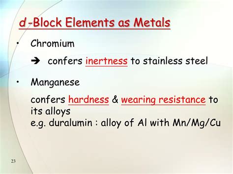 PPT The D Block Elements PowerPoint Presentation Free Download ID