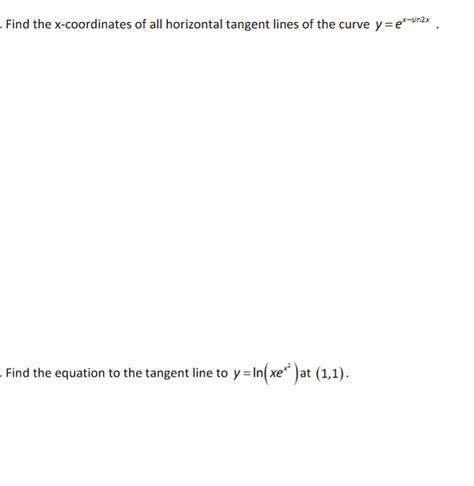 Solved Find The X Coordinates Of All Horizontal Tangent Chegg Com