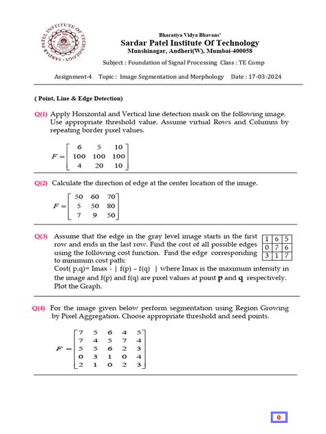 assignment 4 segmentation pdf image segmentation algorithms