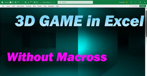 How To Create 3d Graphics For Game In Excel Using Formulas