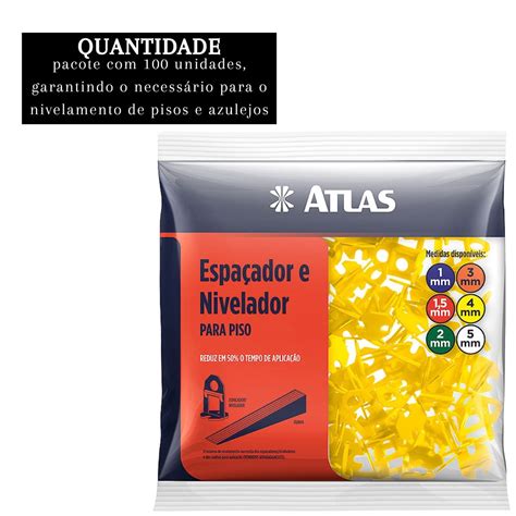 Nivelador Para Piso Amarelo 4mm Para Pisos Azulejos E Pedras Pacote Com