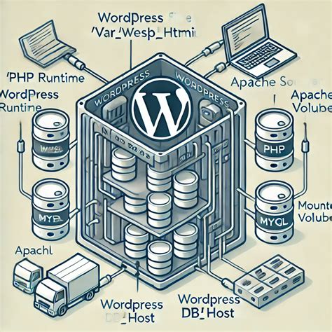 Wordpressコンテナ内のimge構成 Dockerを学ぶ