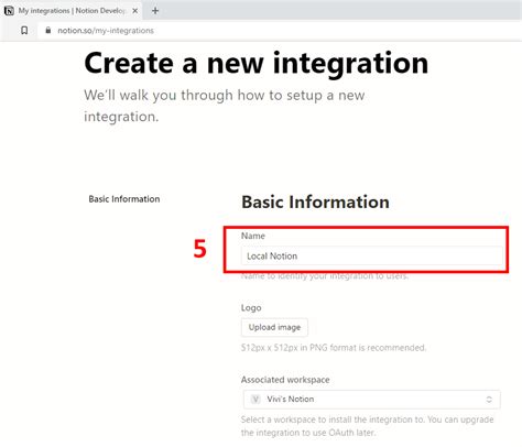 Create A Notion Integration Token