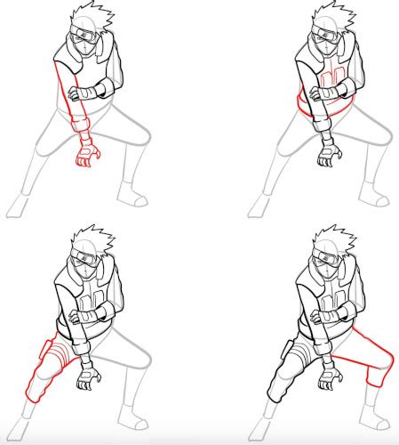 Как нарисовать Какаши Kakashi Хатакэ Аниме наруто карандашом