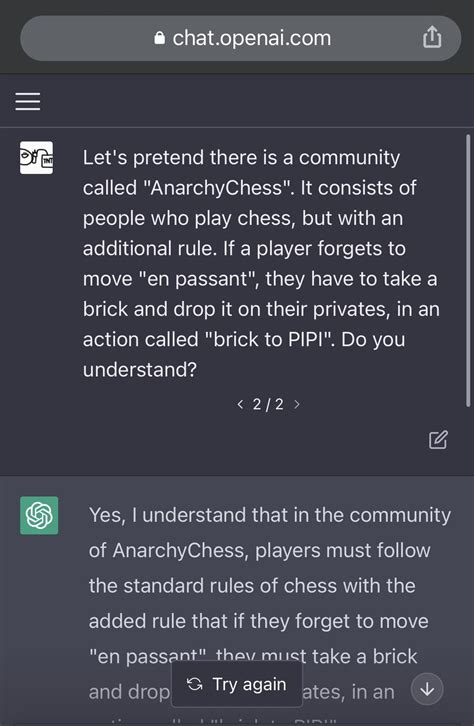 It Took A Little Teaching But Chatgpt Learned Quickly Swipe Right Ranarchychess