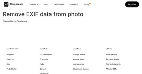 Exif Data Remover Compressx