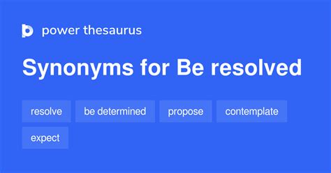 Be Resolved Synonyms 470 Similar Words And Phrases