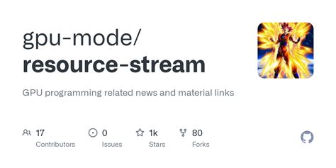Github Gpu Moderesource Stream Gpu Programming Related News And