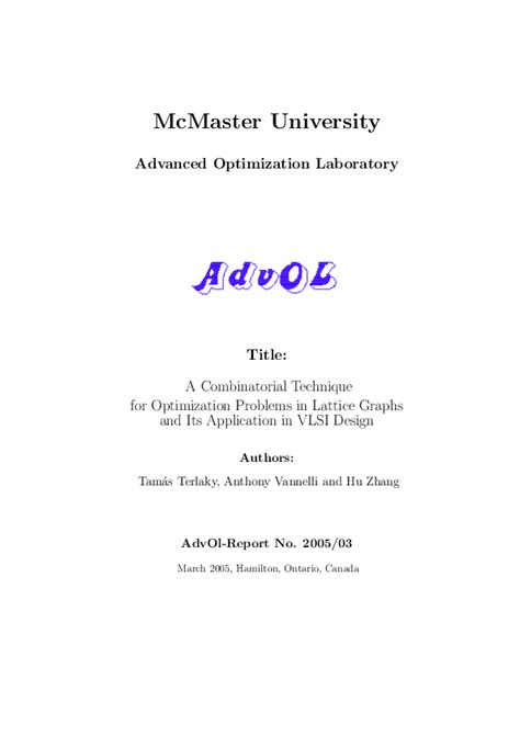 Pdf Combinatorial Optimization In Lattice Graphs