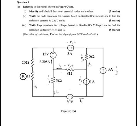 SOLVED ID SFA Question A Referring To The Circuit Shown In Figure Q A I Identify
