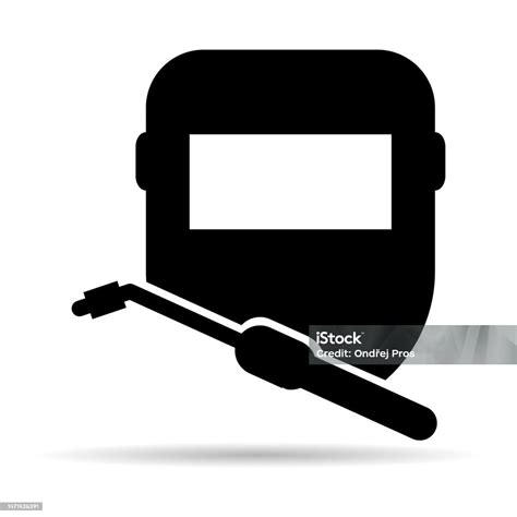 용접 기술 아이콘 그림자 금속 공구 장비 기호 안전 용접 벡터 일러스트 레이 션 용접공에 대한 스톡 벡터 아트 및 기타 이미지