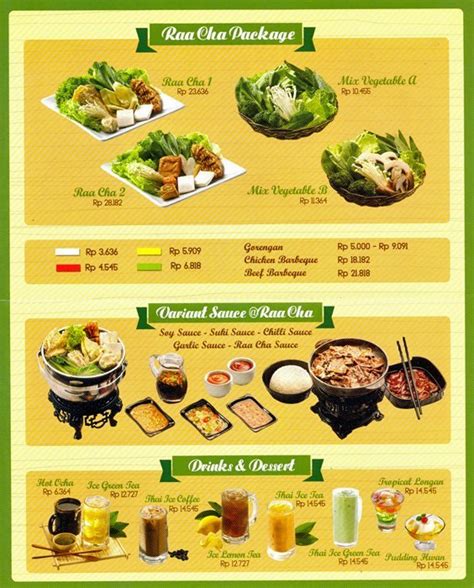 Harga Menu Raa Cha Kelapa Gading Restoran Thai
