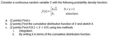solved consider a continuous random variable x with the