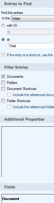 using a multi value field to search for missing document types by their
