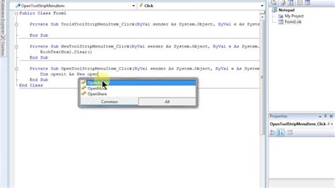 How To Make A Simple Notepad With Advanced Menu Items Youtube