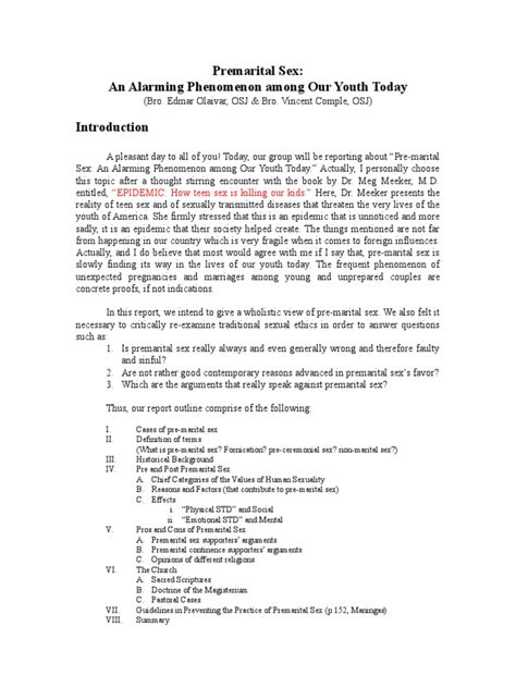 17n Premarital Sex Download Free Pdf Sexually Transmitted Infection Sexual Intercourse