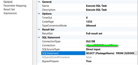 Ssis Dynamically Execute Package Task Package Name Is Missing Stack