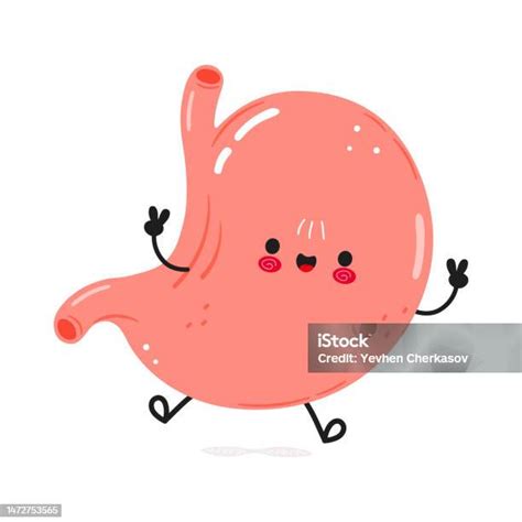 귀여운 재미 위장 점프 캐릭터 벡터 손으로 그린 만화 Kawaii 캐릭터 그림 아이콘입니다 흰색 배경에 격리 위 캐릭터 개념 개념에 대한 스톡 벡터 아트 및 기타 이미지