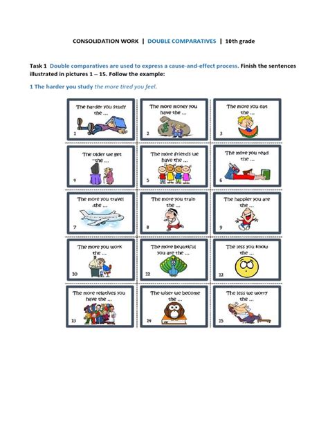 91 Worksheet Double Comparatives Suggested Answers Pdf