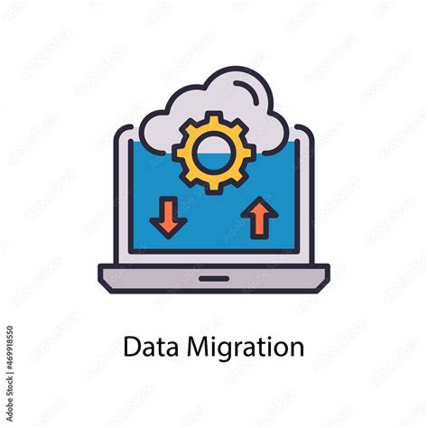 Data Migration Vector Fill Outline Icon Design Illustration Web And Mobile Application Symbol