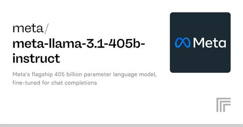 Metameta Llama 31 405b Instruct Run With An Api On Replicate