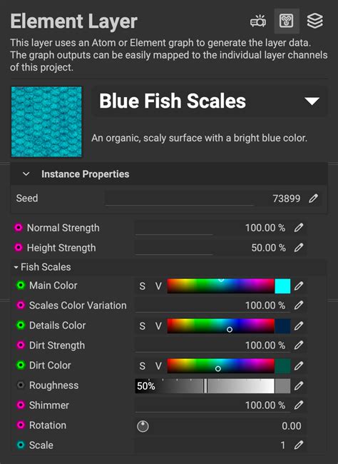 Layer Element Settings InstaMAT Documentation