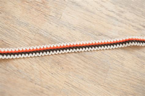 Vintage Fabric Trim New Old Stock Gimp Mod 60s 70s Orange Brown Fall