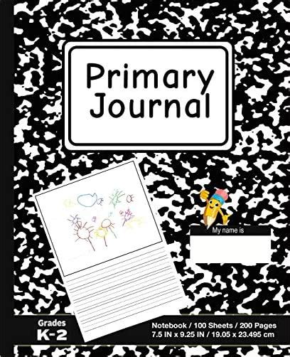 Primary Journal School Marble Black Grades K 2 Creative Story Tablet Primary Draw And Write