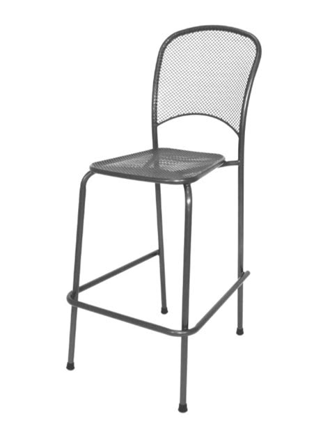 Carlo Wrought Iron Stackable Bar Chair Mckays Furniture