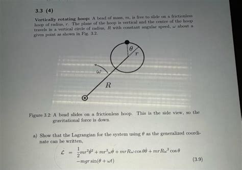 Solved Vertically Rotating Hoop A Bead Of Mass M Is Free