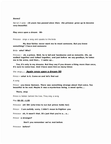 Stage Play Format Example