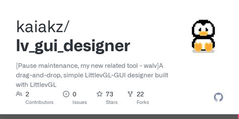 Github Kaiakz Lv Gui Designer Pause Maintenance My New Related Tool Walv A Drag And Drop