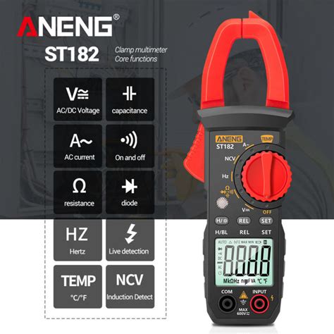 Kkmoon Aneng St182 Pro 4000 Counts Digital Ac Current Clamp Meter 400a