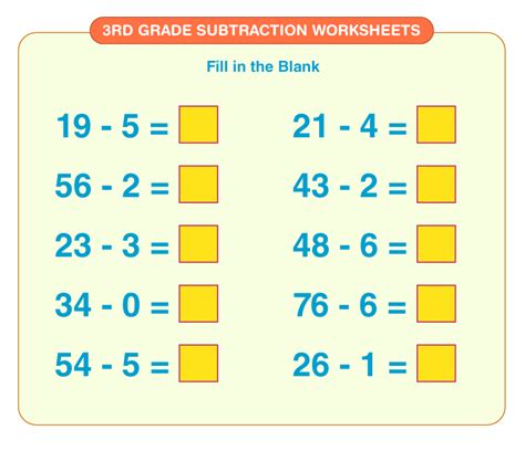 Class 3 Maths Subtraction Activity Based Worksheets Worksheets Library