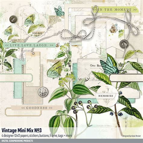Vintage Mini Mix Kit No 03 Digital Art