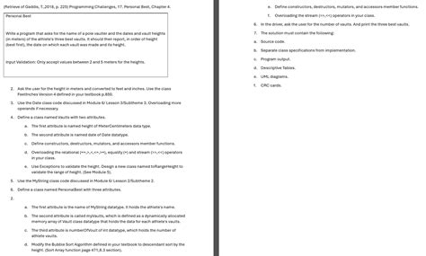 Solved E ﻿define Constructors Destructors Mutators And