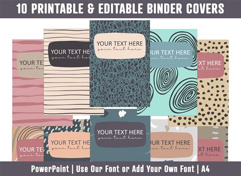 Powerpoint Binder Covers Printable Editable Abstract Binder Covers And Spines Binder