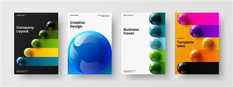 미니멀 한 프리젠 테이션 A4 디자인 벡터 개념 컬렉션 원래 3d 구 소책자 레이아웃 구성 A4 용지에 대한 스톡 벡터 아트 및 기타 이미지 Istock
