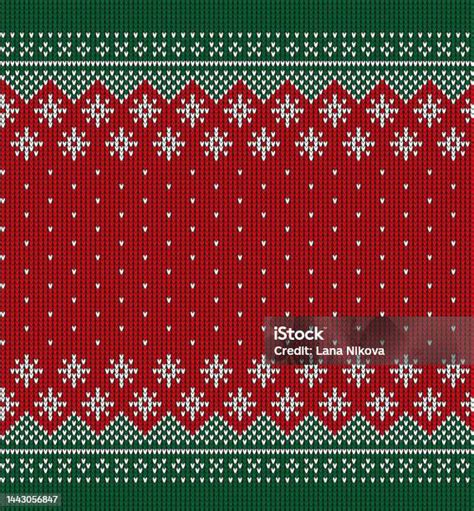 버팔로 격자 무늬 메리 크리스마스와 새해 복 많이 받으세요 인사말 카드 프레임 테두리에서 못생긴 스웨터 그림 니트 배경 매끄러운 패턴과 민속 스타일 스칸디나비아 장식품 0