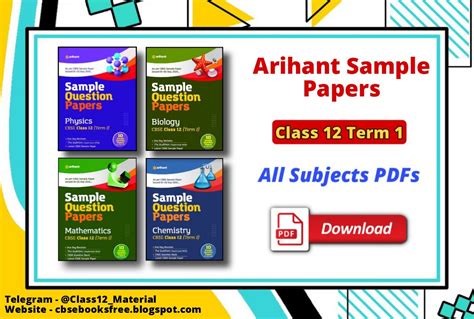 [pdf] Arihant Sample Question Papers Cbse Class 12 Term 1 Exam Download Cbse Material