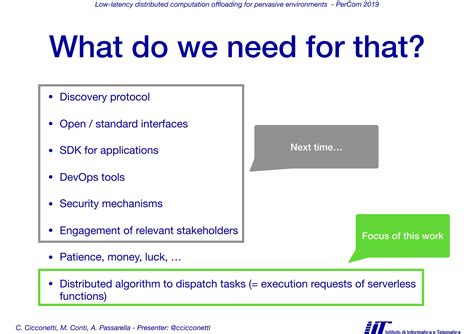 Low Latency Distributed Computation Offloading For Pervasive