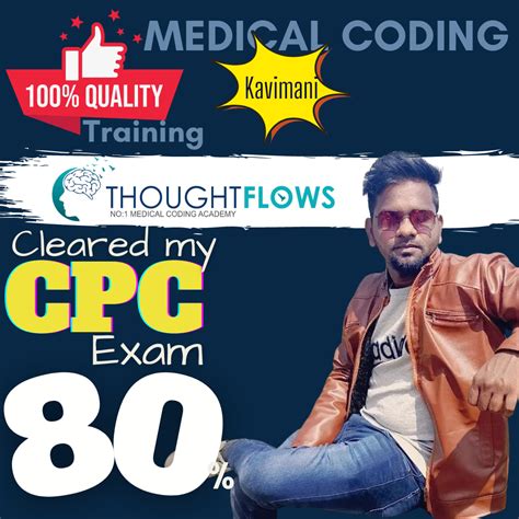 Thoughtflows Medical Coding Academy Congratulations Kavimani Scored 80 In Cpc Exam Get