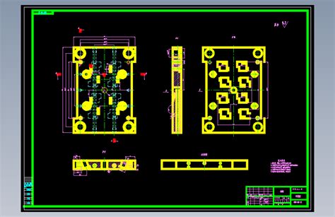磁带复位键塑料模设计 注塑模具【26张cad图纸、说明书】autocad 2007模型图纸下载 懒石网