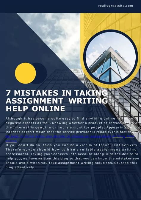 Ppt 7 Mistakes In Taking Assignment Writing Help Online Powerpoint Presentation Id11336233