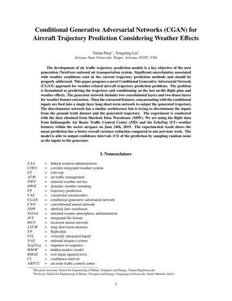 Pdf Conditional Generative Adversarial Networks Cgan For Aircraft