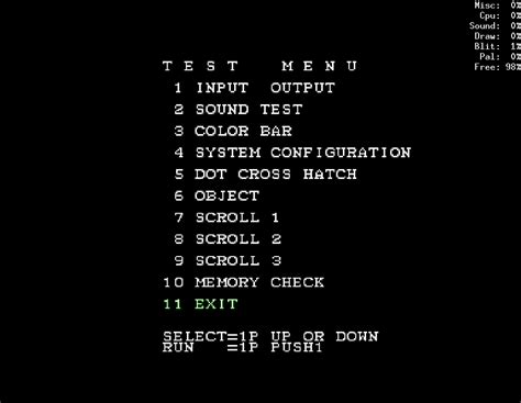 CPS1 Game Setting Menu Raine 1Emulation Com