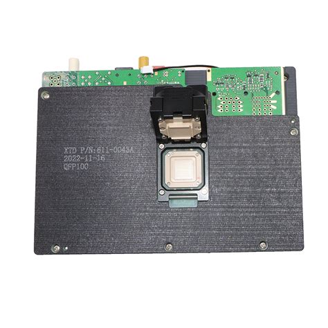 深圳谷易电子生产的qfp100pin封装芯片合金翻盖旋钮测试治具概述性能特点规格应用生产厂家