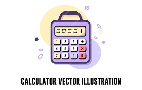 Calculadora Vector Ilustración Plana Regreso A La Escuela Calculadora Vector Moderna Calculadora