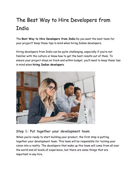 ppt the best way to hire developers from india powerpoint presentation id 11517918