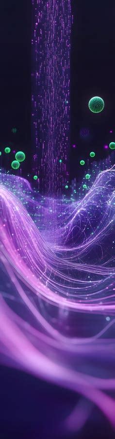 Streams Of Data Flow In A Flowing Wave Each Data Particle Is A Ball